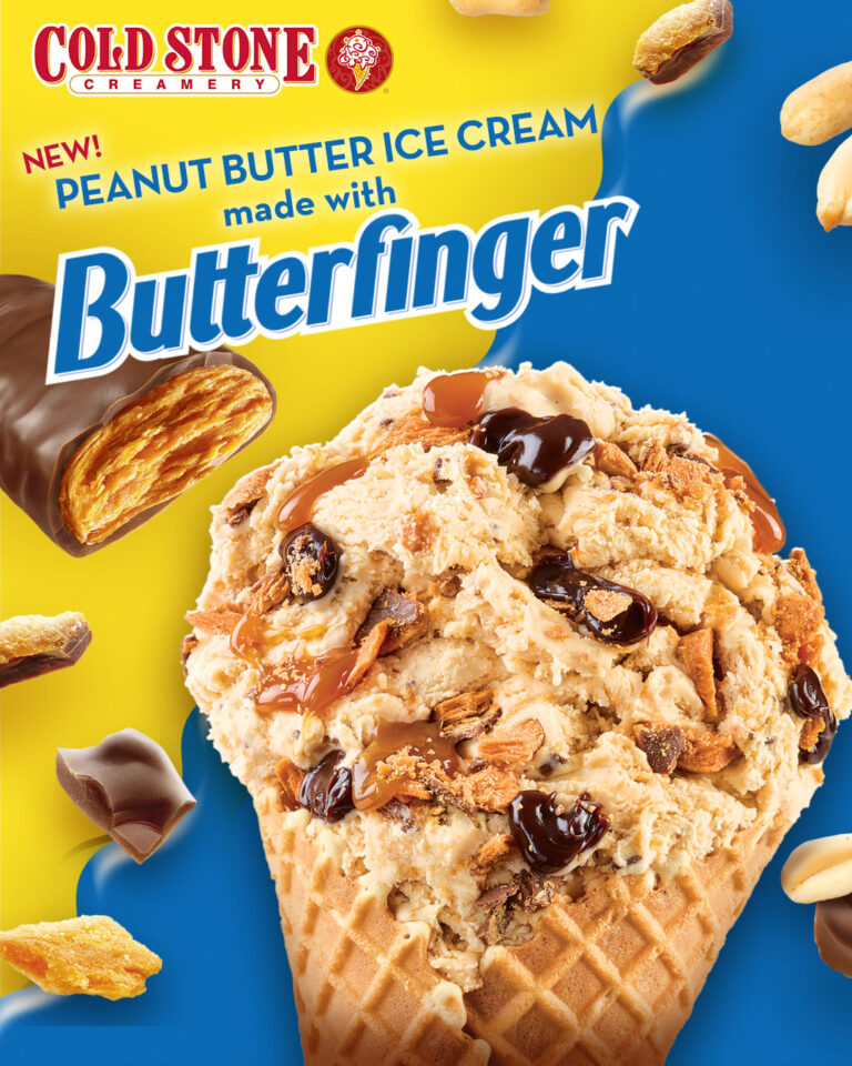 Cold Stone Creamery: NEW Peanut Butter Ice Cream Made With Butterfinger ...